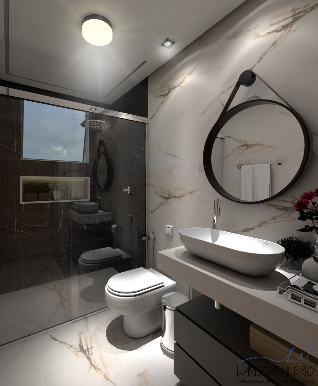 Banheiro preto e branco: 50 dicas e inspirações - Dicas Decor Banheiro preto e branco: 50 dicas e inspirações - Dicas Decor