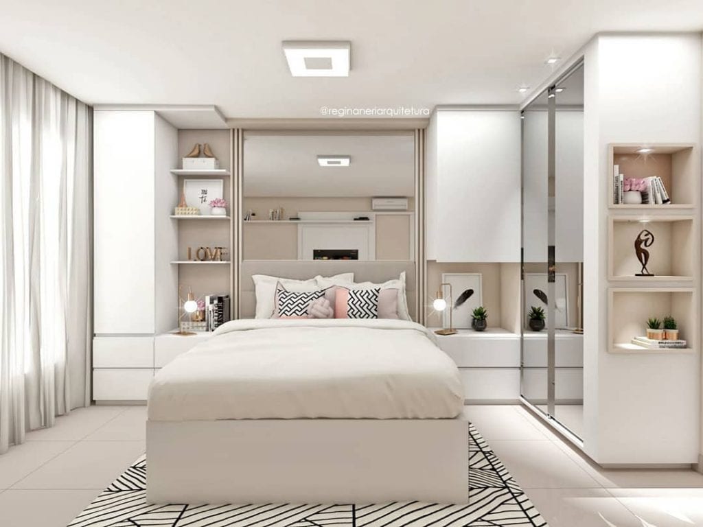 Quarto de casal planejado: 40+ belas inspirações para você! - Dicas Decor