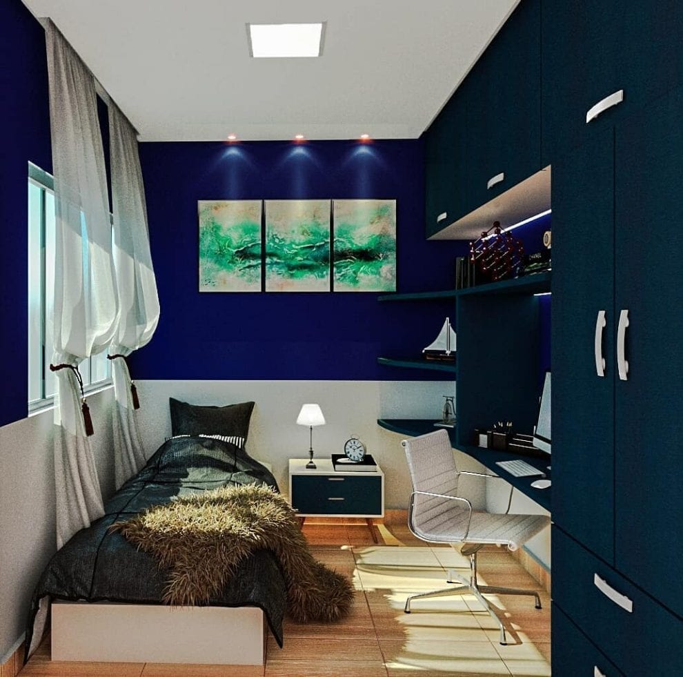 Quartos decorados de solteiro: 40 inspirações para seu lar! - Dicas Decor