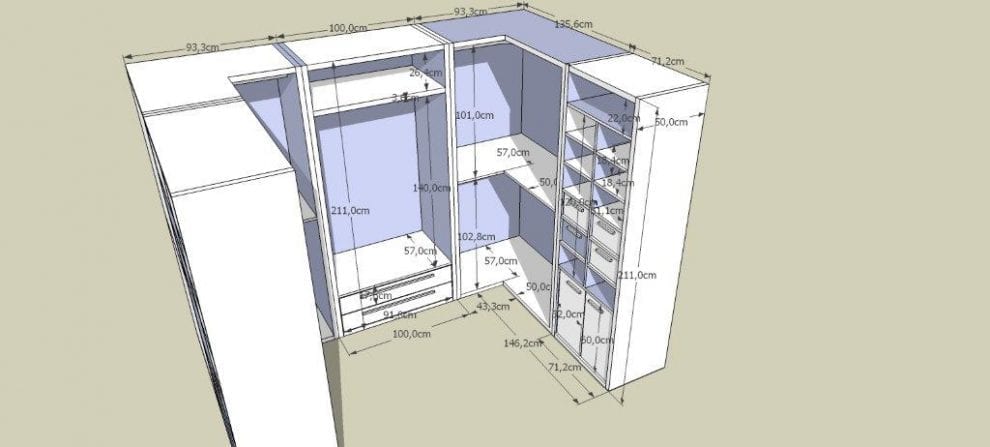 Projetos de closet: 40 projetos com medidas e tamanhos - Dicas Decor