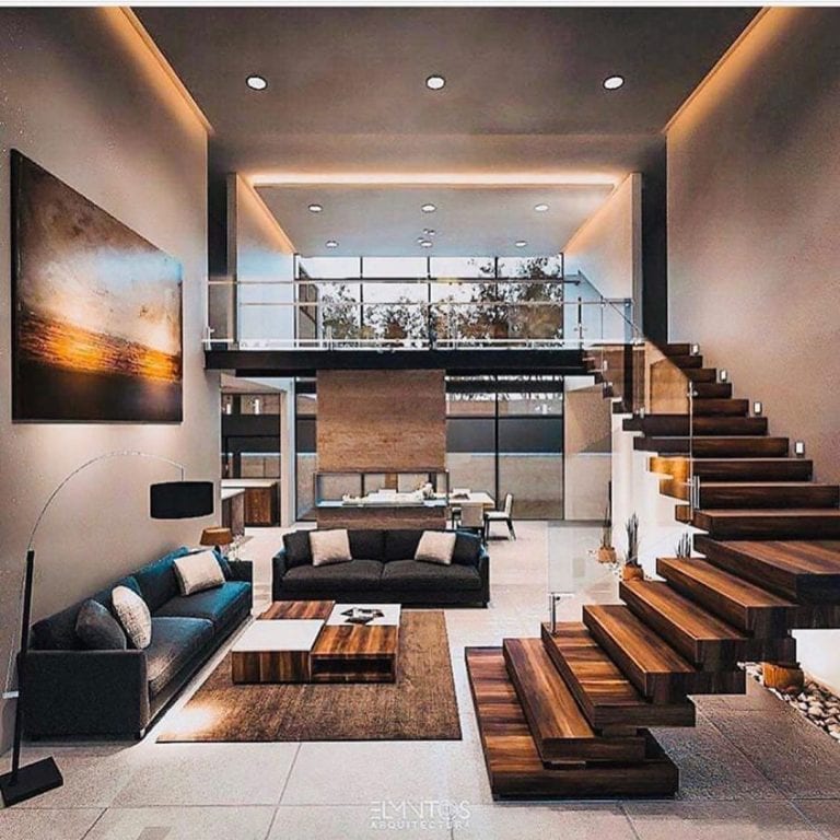 Sala com escada: 60 ideias e soluções incríveis! - Dicas Decor