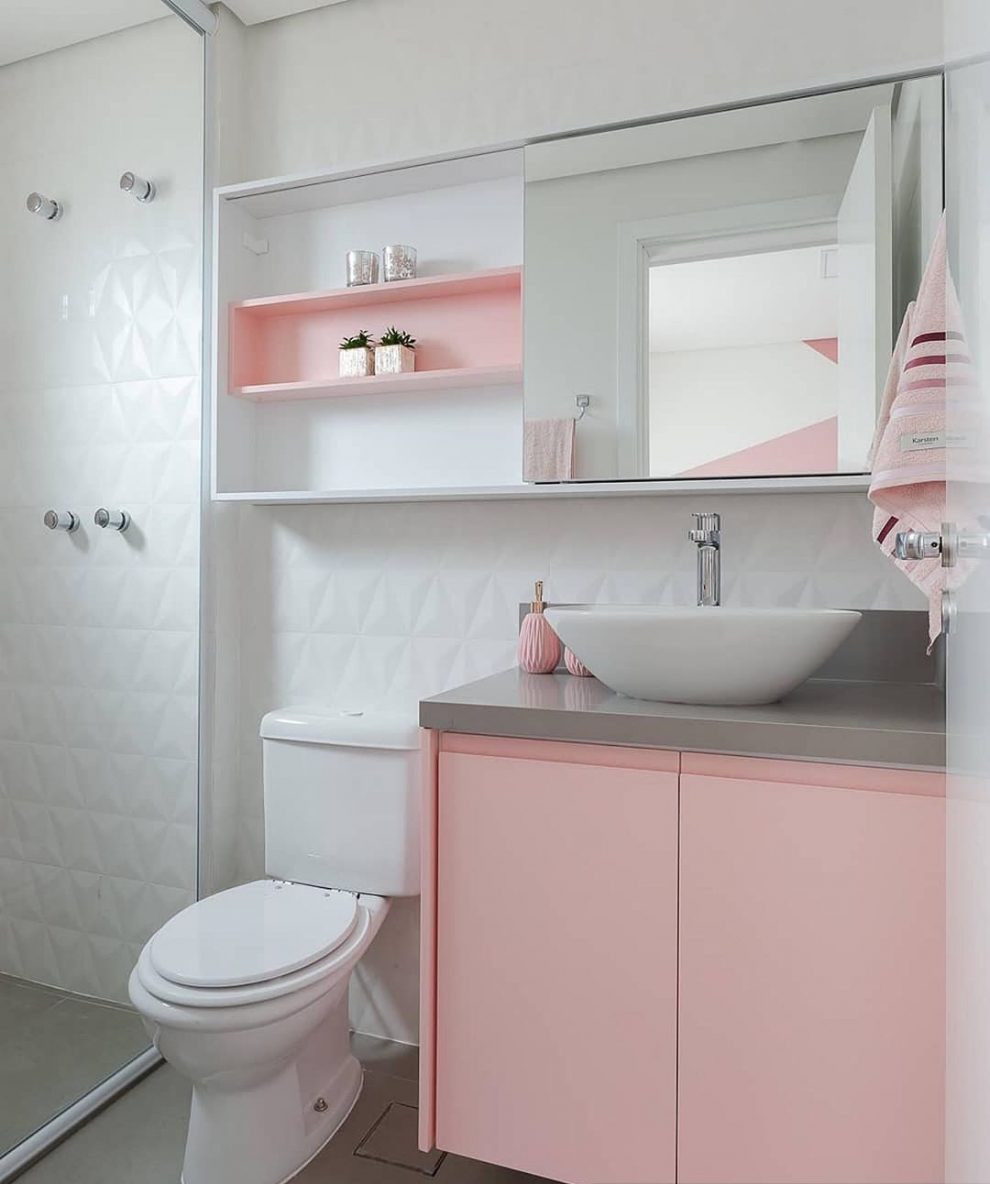 Banheiro Rosa: +50 lindas inspirações e fotos! - Dicas Decor