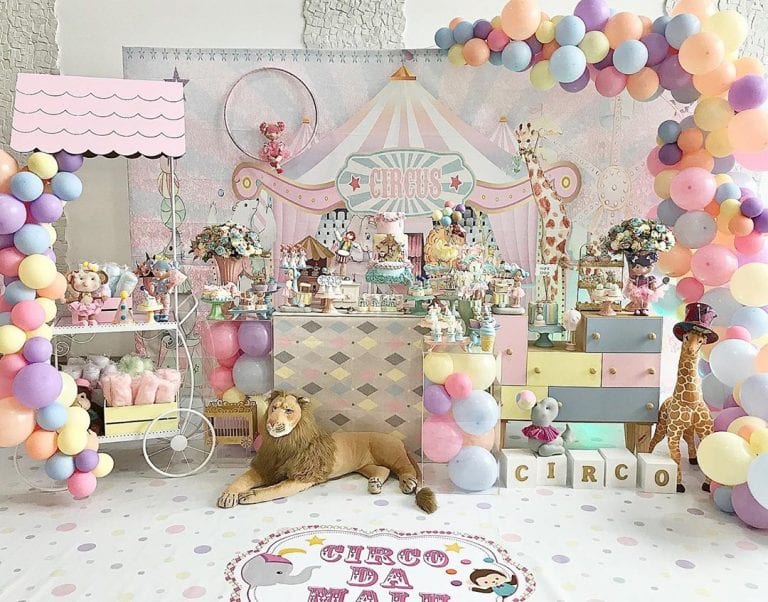 Festa Circo Rosa: dicas e 60 lindas inspirações! - Dicas Decor