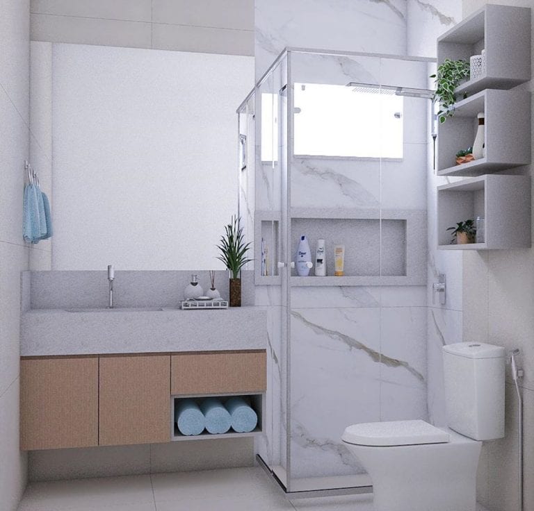 Banheiro Quadrado: Medidas Mínimas e 24 Inspirações - Dicas Decor