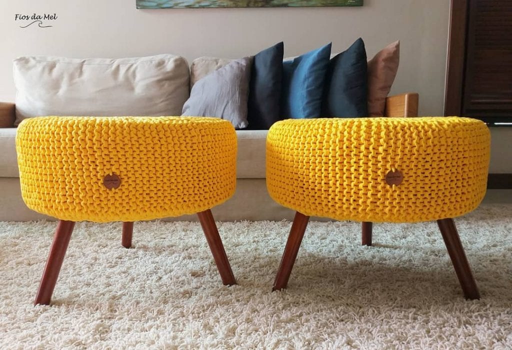 Puff de Crochê: tutoriais, como limpar e 45 modelos! - Dicas Decor