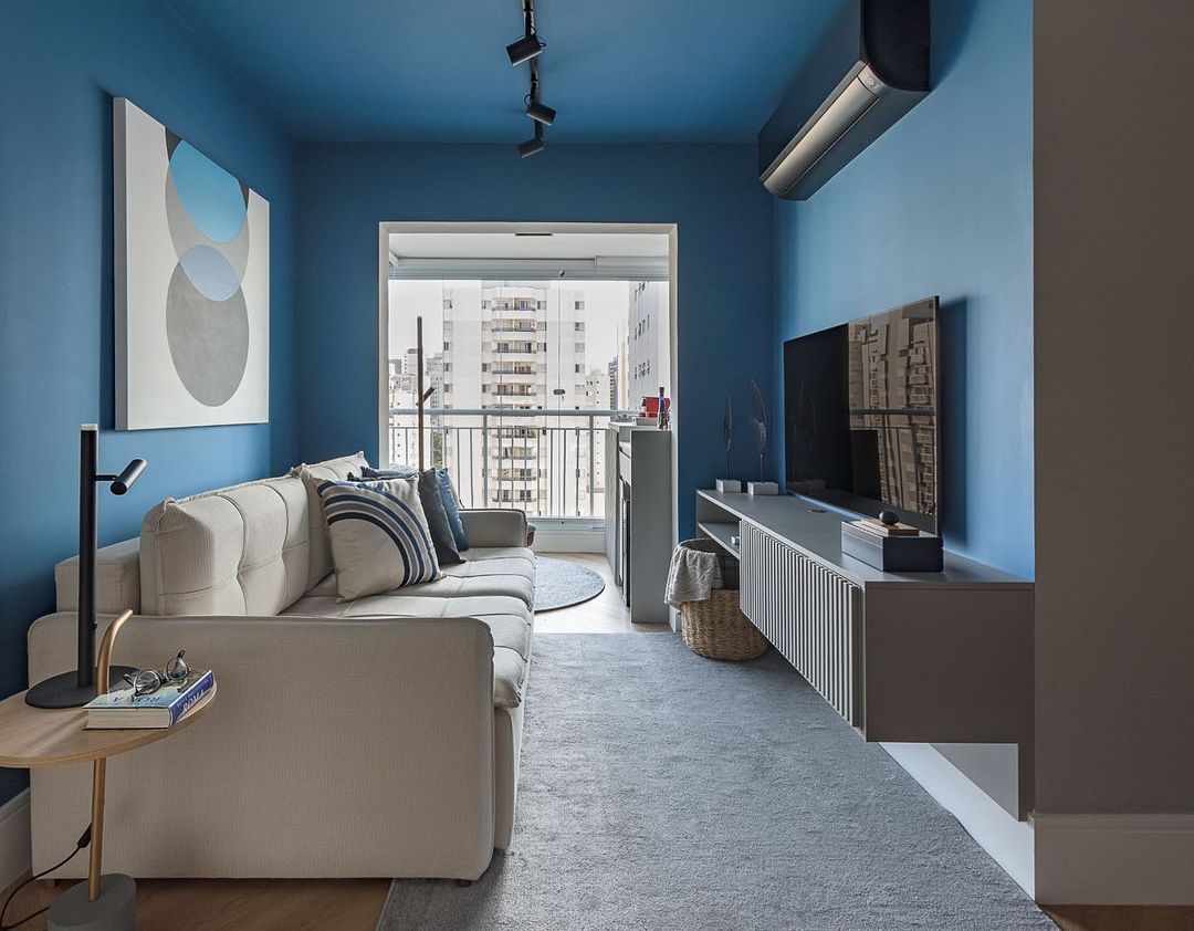 Decoração Sala Azul: Como Combinar e +30 Inspirações - Dicas Decor