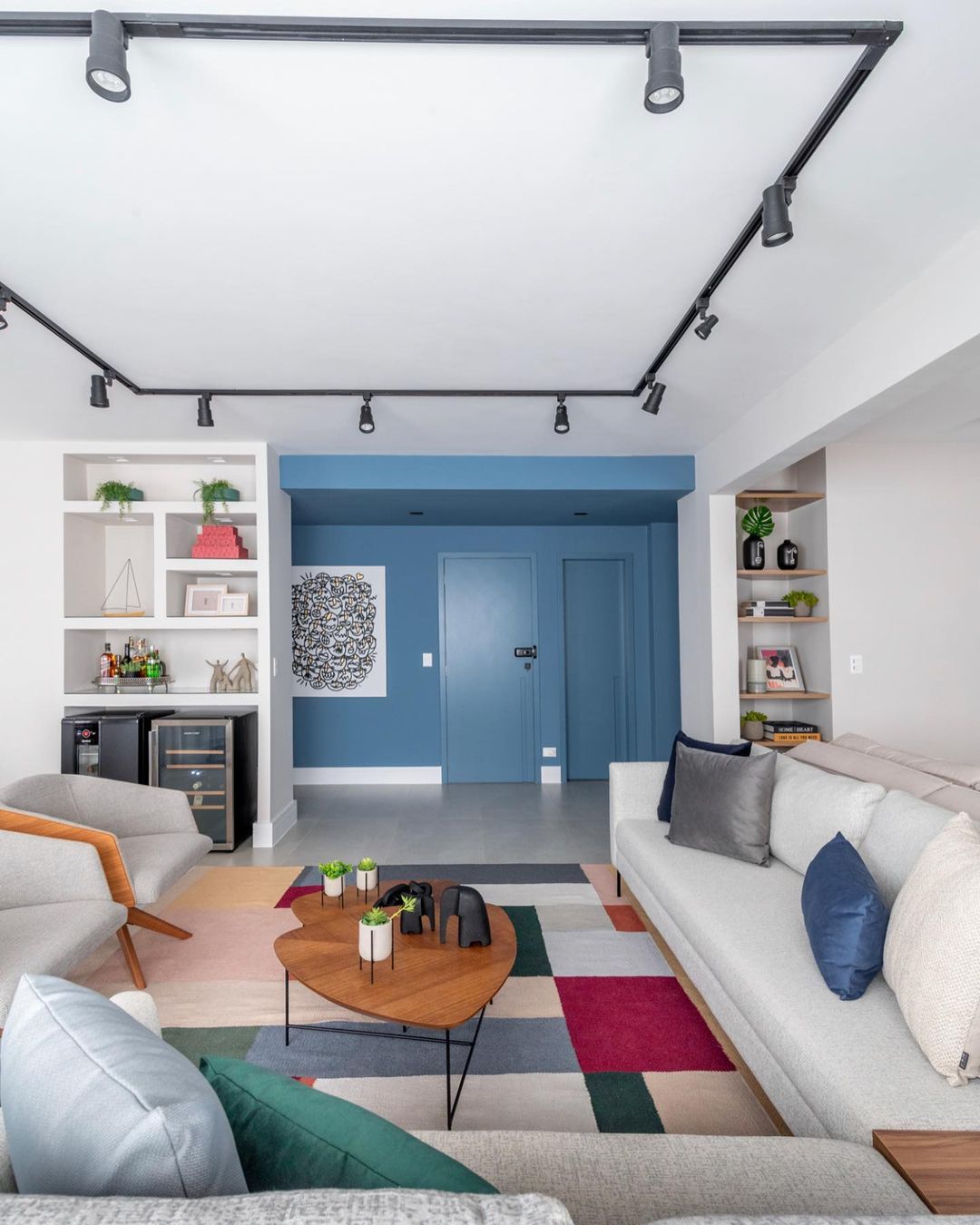 Decoração Sala Azul: Como Combinar e +30 Inspirações - Dicas Decor