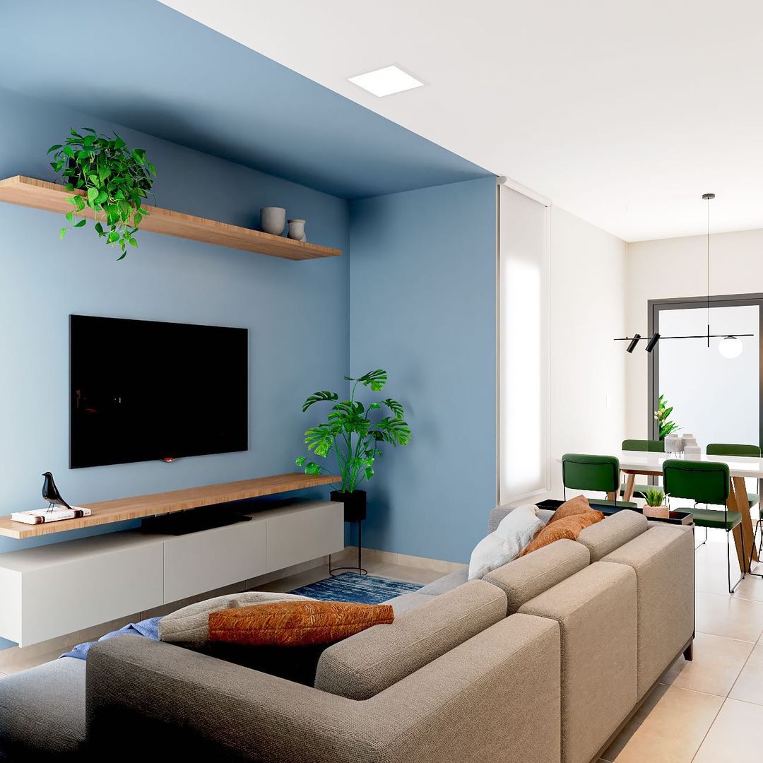 Decoração Sala Azul: Como Combinar e +30 Inspirações - Dicas Decor