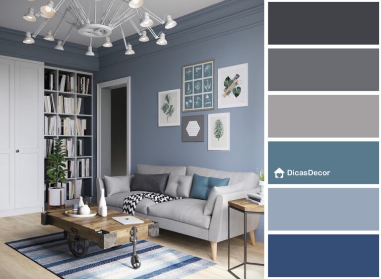 Decoração Sala Azul: Como Combinar e +30 Inspirações - Dicas Decor