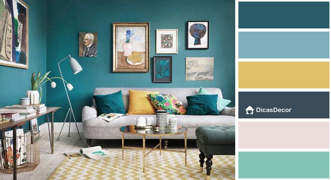 Decoração Sala Azul: Como Combinar e +30 Inspirações - Dicas Decor